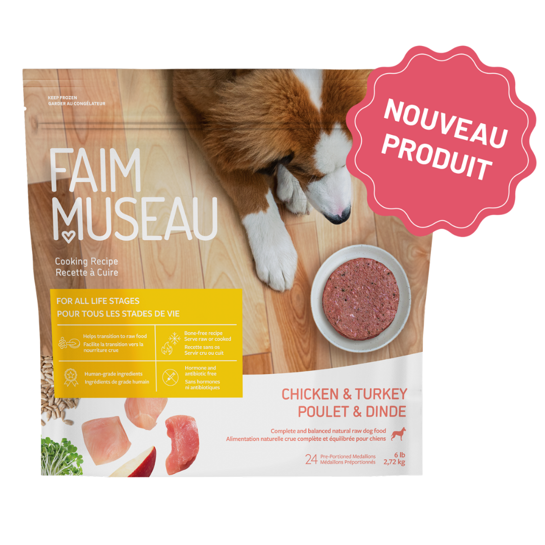 Poulet et dinde pour chiens | Faim Museau
